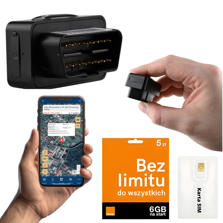Zestaw Lokalizator GPS OBD MK08 dla Floty Pojazdów Usługi Darmowa ...